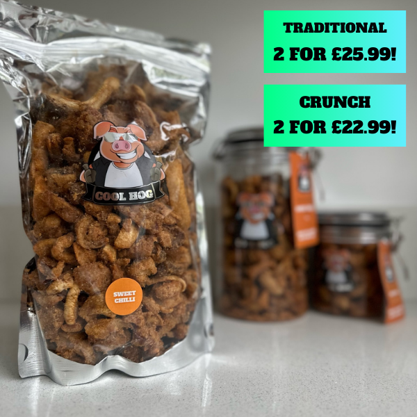 Sweet Chilli Flavour Pork Scratching Resealable Bag – Cool Hog Snacks