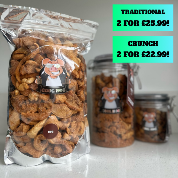 BBQ Flavour Pork Scratching Resealable Bag – Cool Hog Snacks
