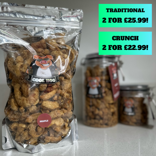 Maple Flavour Pork Scratching Resealable Bag – Cool Hog Snacks