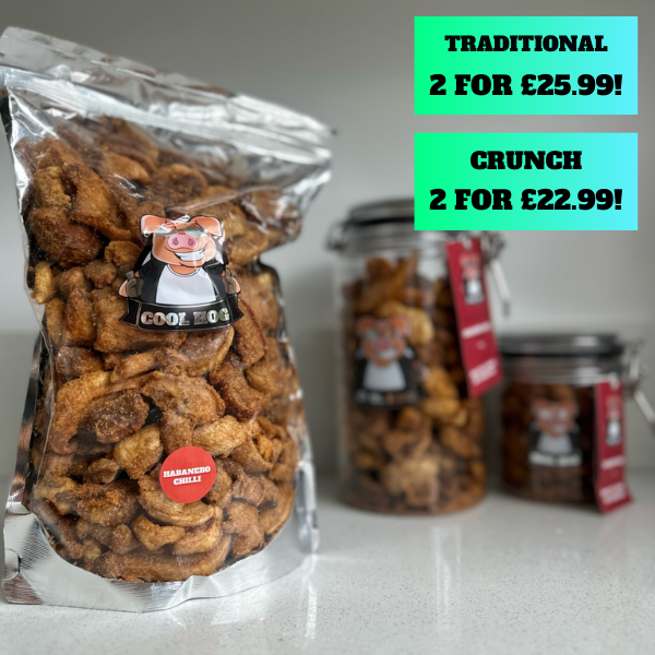 Habanero Chilli Flavour Pork Scratching Resealable Bag – Cool Hog Snacks
