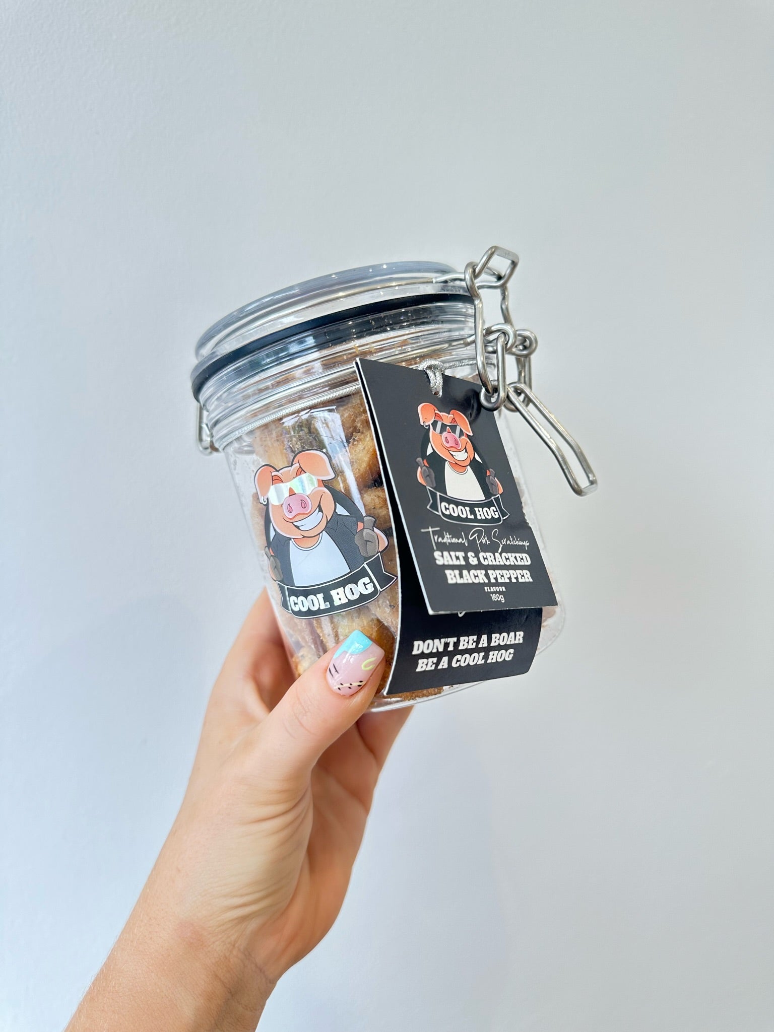 Salt & Cracked Black Pepper Flavour Pork Scratching Jar – Cool Hog Snacks